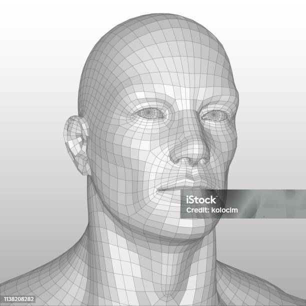 Armature De Fil 3d Corps Humain Polygonal Low Poly Vecteurs Libres De