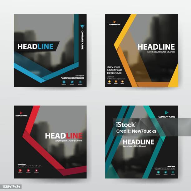 Bundel Laporan Tahunan Abstrak Vektor Template Desain Brosur Selebaran