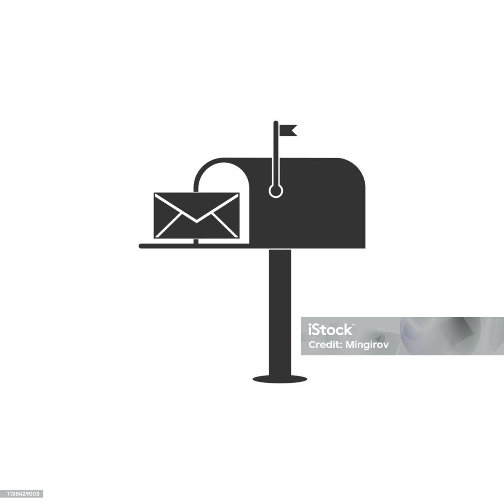 Ouvrez La Boîte Aux Lettres Avec Une Icône Denveloppe Isolée Design
