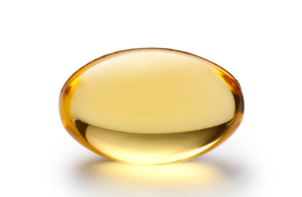 Free picture: Omega-3 fatty acids, a yellow caspsule of alpha-linolenic ...