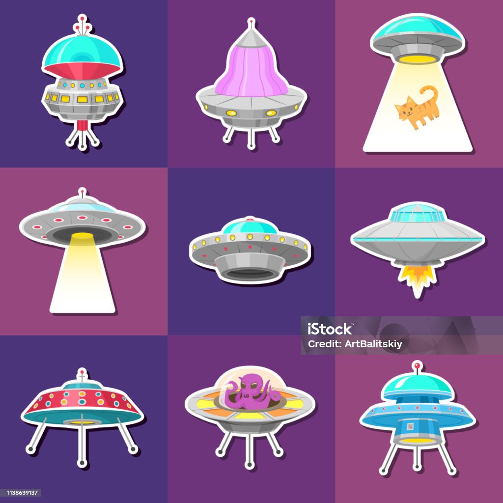 Ensemble Dautocollants Ufo Vaisseaux Spatiaux Extraterrestres Objet ... Ensemble Dautocollants Ufo Vaisseaux Spatiaux Extraterrestres Objet ...