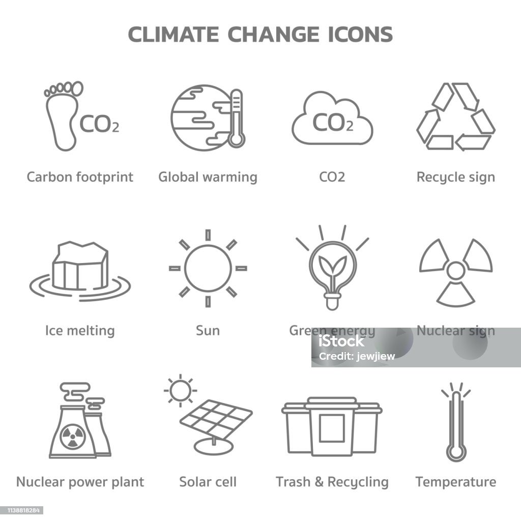 Icone Del Cambiamento Climatico Immagini Vettoriali Stock E Altre