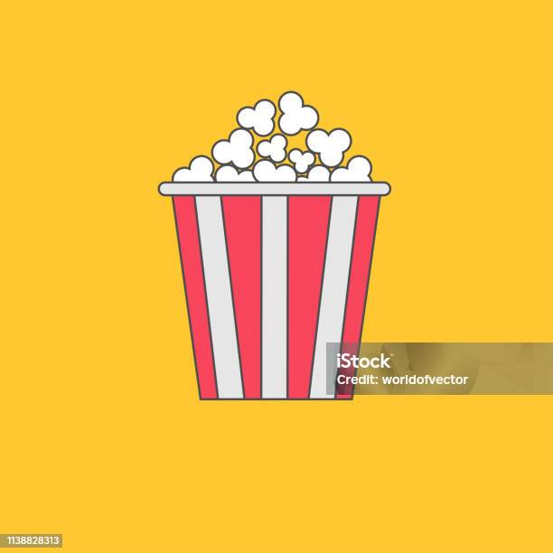 Kotak Popcorn Ikon Lini Film Bioskop Dalam Gaya Desain Datar Latar ... Kotak Popcorn Ikon Lini Film Bioskop Dalam Gaya Desain Datar Latar ...