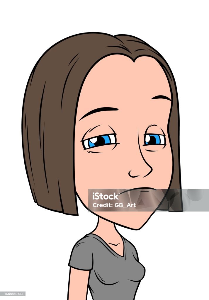 Avatar De Vecteur De Portrait De Personnage De Fille De Dessin Animé