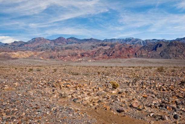 Free picture: Landscape of a desert with sediment mountains and blue ...