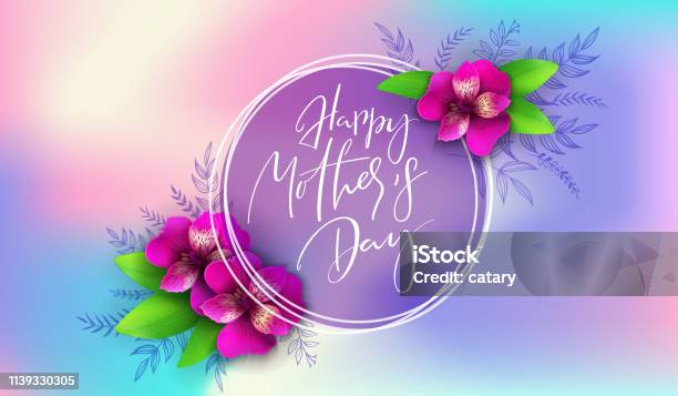 Vector Illustration Of Mothers Day Greetings Banner Template With