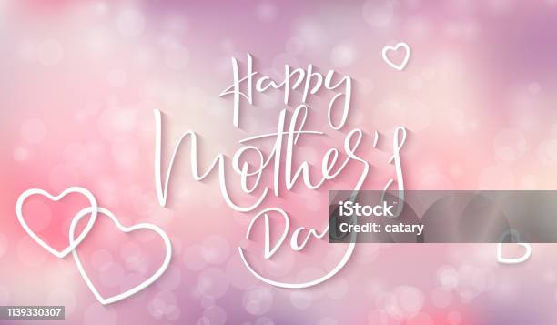 Vector Illustration Of Mothers Day Greetings Banner Template With Hand