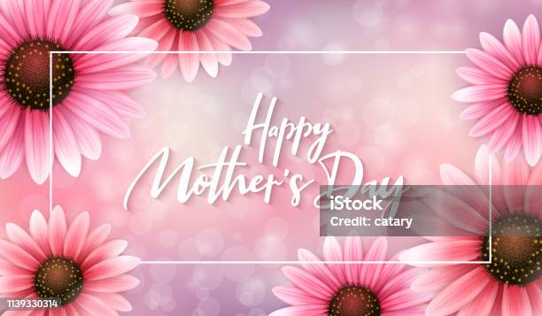 Vector Illustration Of Mothers Day Greetings Banner Template With