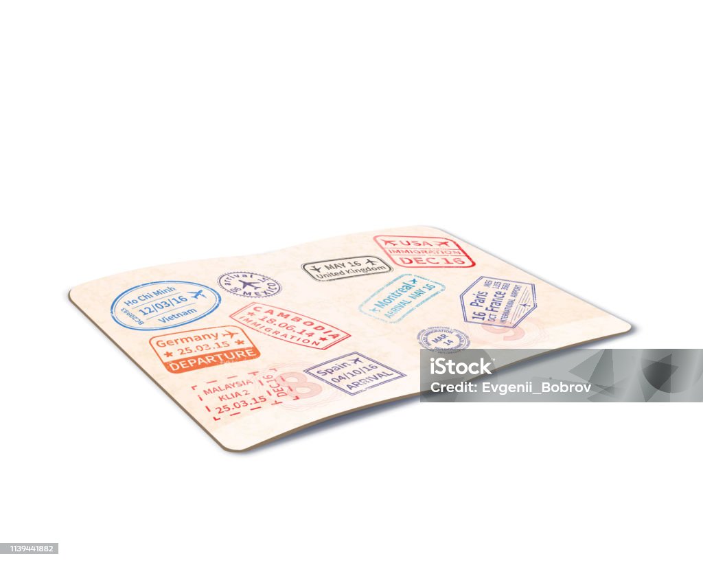 Buka Paspor Asing Penuh Dengan Stempel Imigrasi Dokumen Perjalanan ... Buka Paspor Asing Penuh Dengan Stempel Imigrasi Dokumen Perjalanan ...