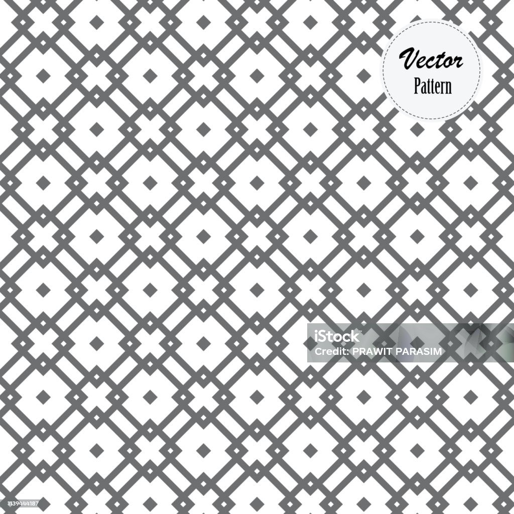 Vector Pattern Repeating Geometric Linear Diamond Shape Pattern Is On
