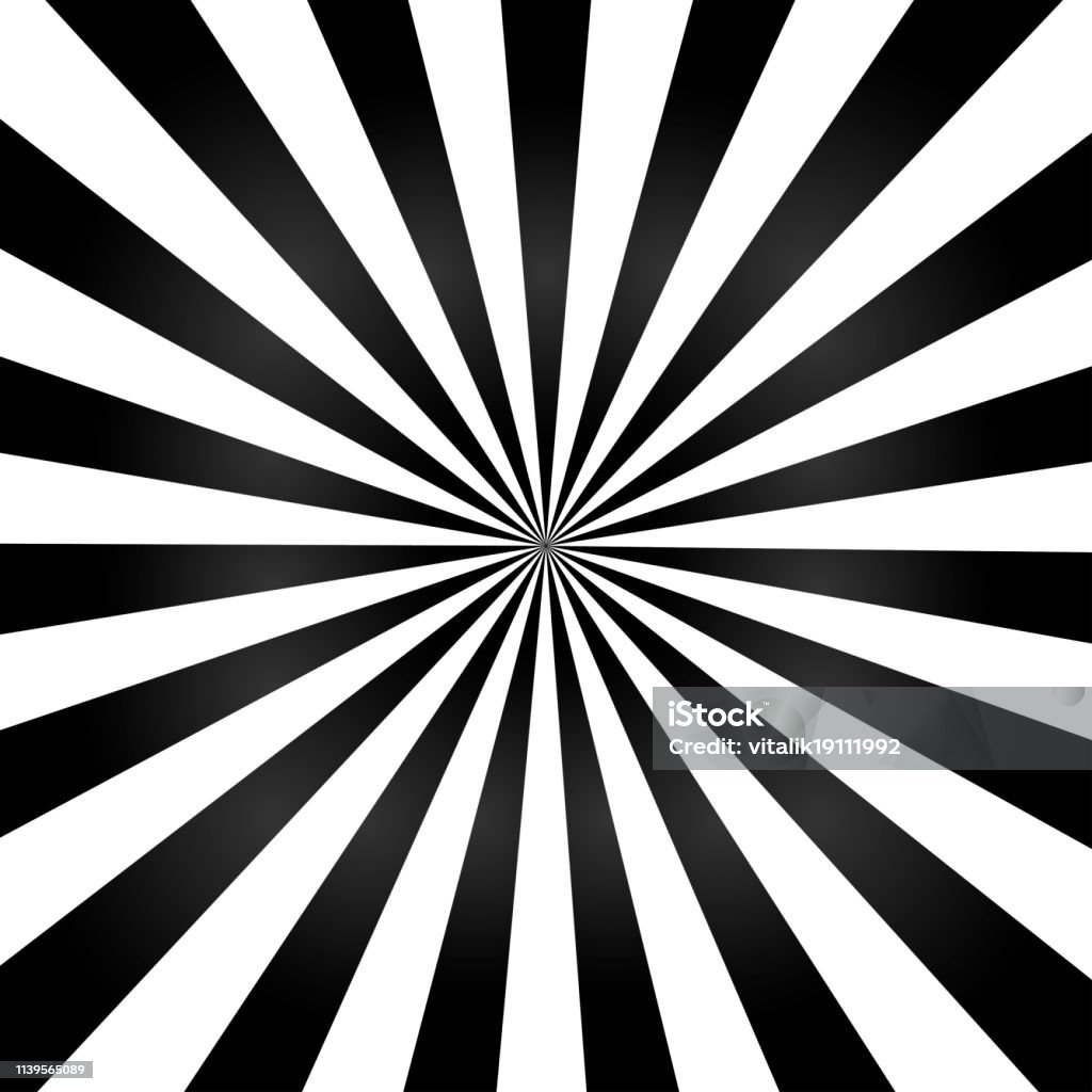 Black Color Burst Background And Sun Rays Stock Illustration Download