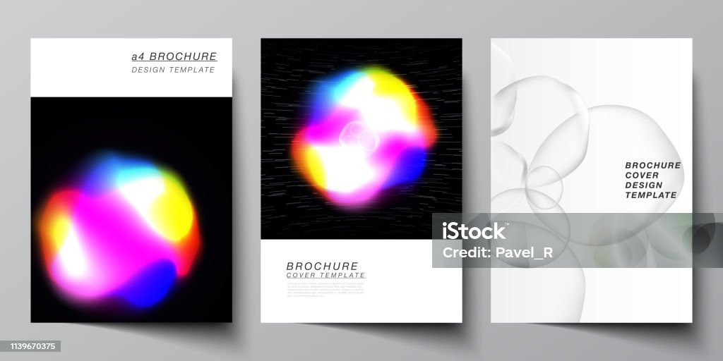 Tata Letak Vektor Format A4 Mencakup Templat Desain Mockup Untuk Brosur