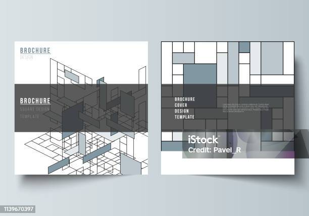 Tata Letak Vektor Minimal Dari Dua Format Persegi Mencakup Templat