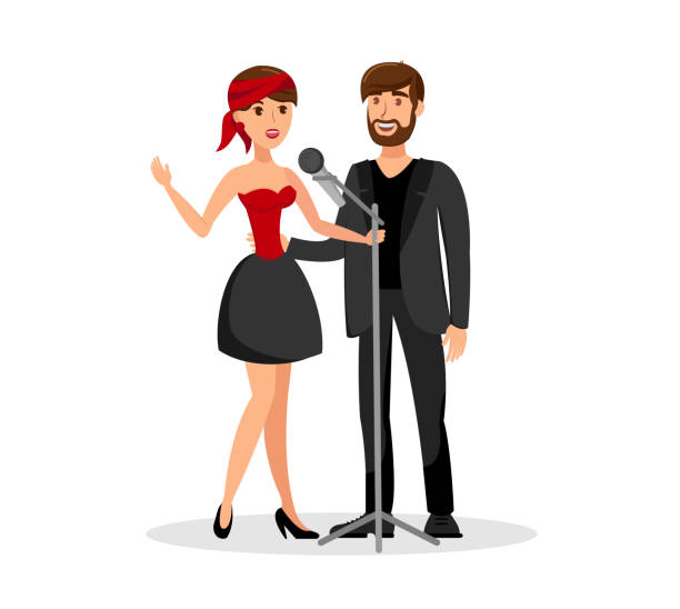 80 Duet Stage Stock Illustrations Royalty Free Vector Graphics And Clip