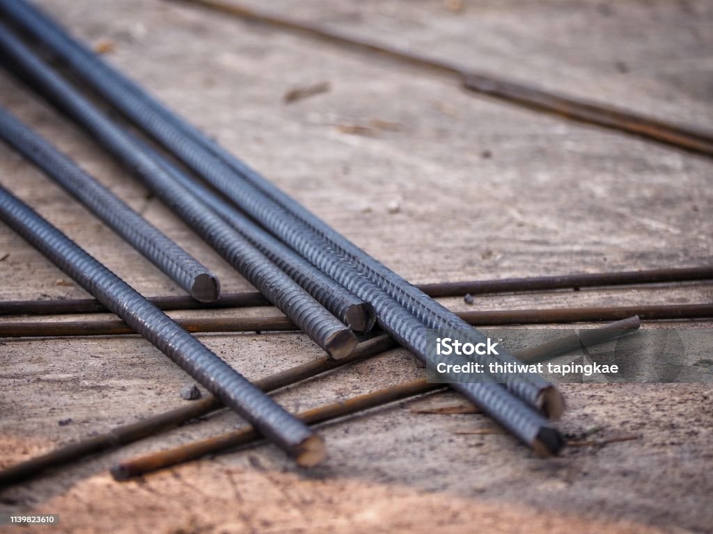 Tumpukan Batang Baja Atau Latar Belakang Batang Baja Baja Rebar Besi