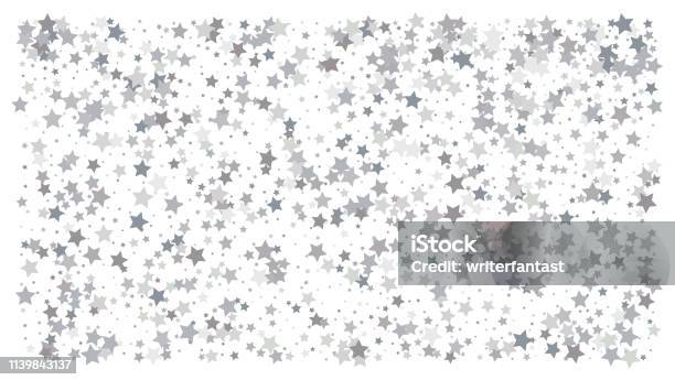 Silver Stars Confetti Celebration Stock Illustration Download Image