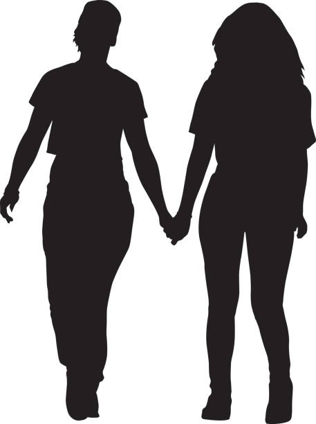 950 Lesbian Women Silhouettes Illustrations Royalty Free Vector