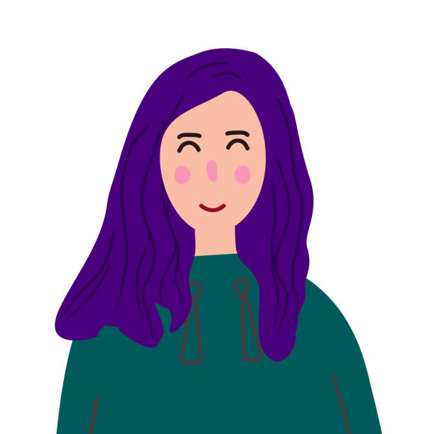40 Girl Purple Hair Illustrations Royalty Free Vector Graphics And Clip