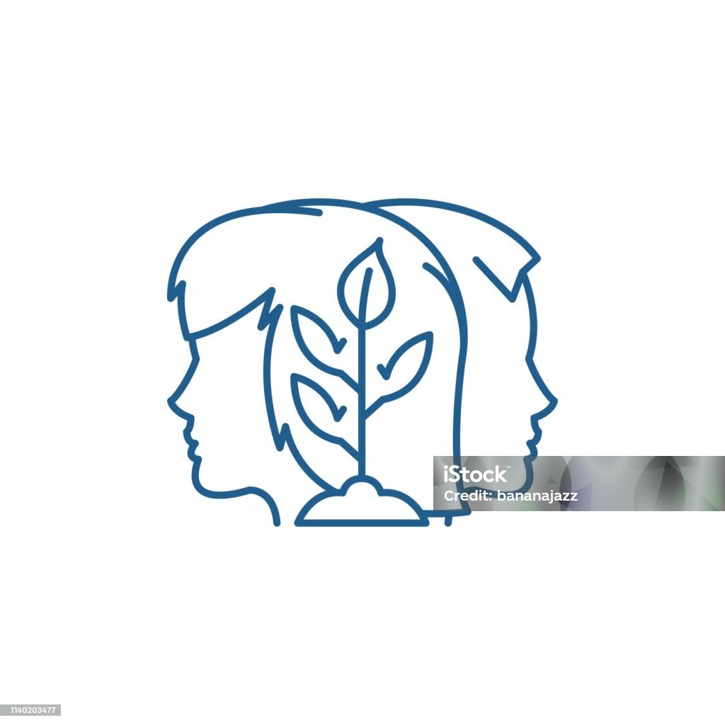 Synergy Line Icon Concept Synergy Flat Vector Symbol Sign Outline