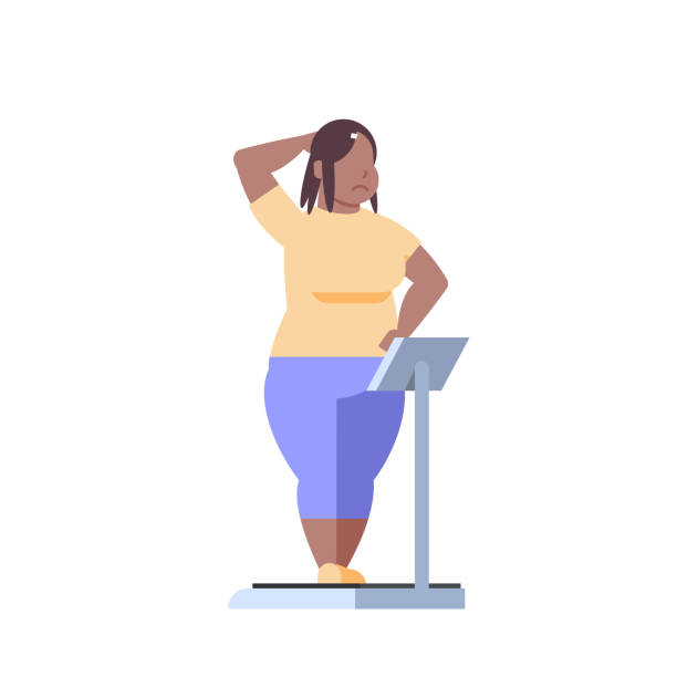 140 Black Person Standing Scale Stock Illustrations Royalty Free