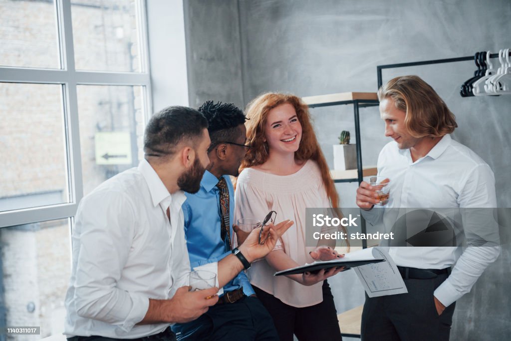 Beautiful Business People Love Their Job And Shairs Their Ideas With