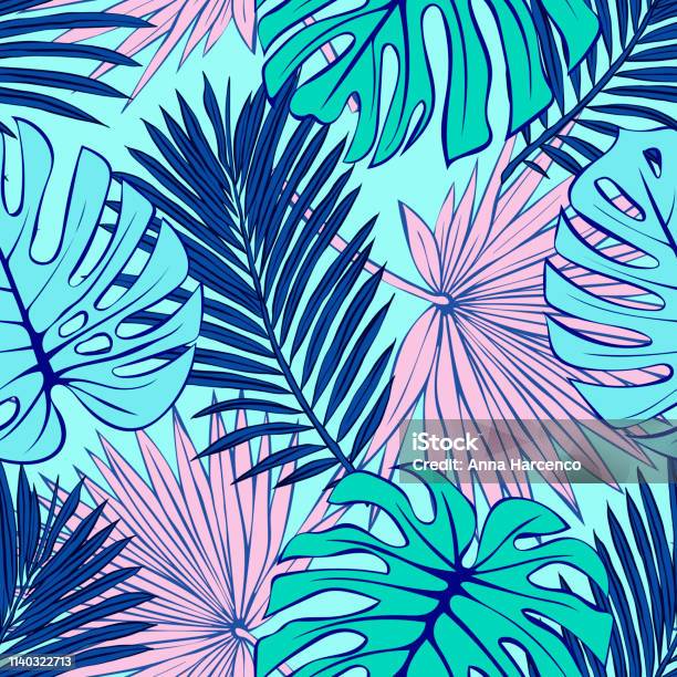 Pola Daun Tropis Yang Mulus Pola Mulus Vektor Ilustrasi Tropis Dedaunan ... Pola Daun Tropis Yang Mulus Pola Mulus Vektor Ilustrasi Tropis Dedaunan ...