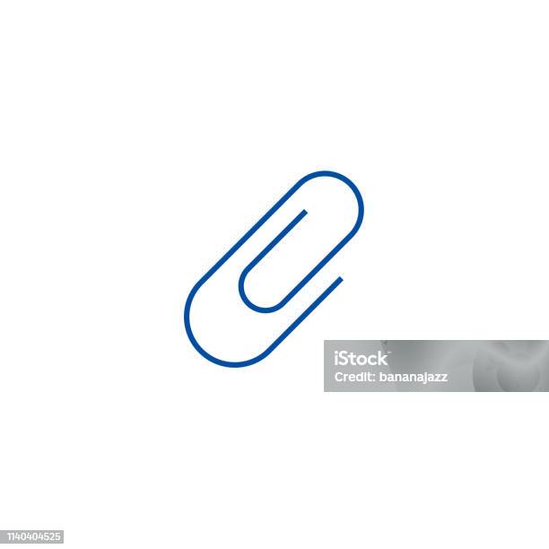 Concept Dicône De Ligne De Fixation Attachement Symbole Vectoriel Plat