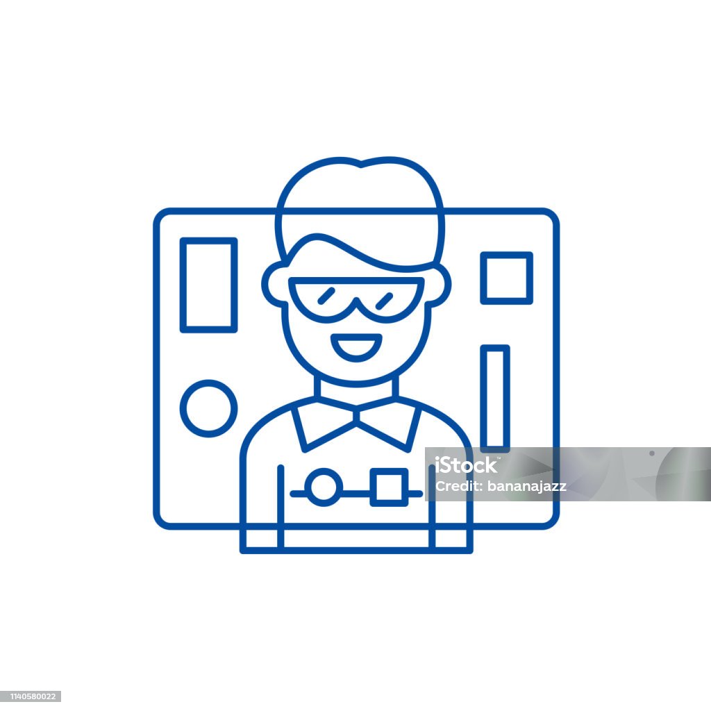 Concept Dicône De Ligne De Conception Dinterface Interface Design