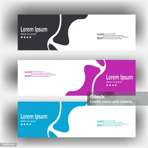 Abstrak Cairan Dinamis Geometris Desain Banner Web Template Templat