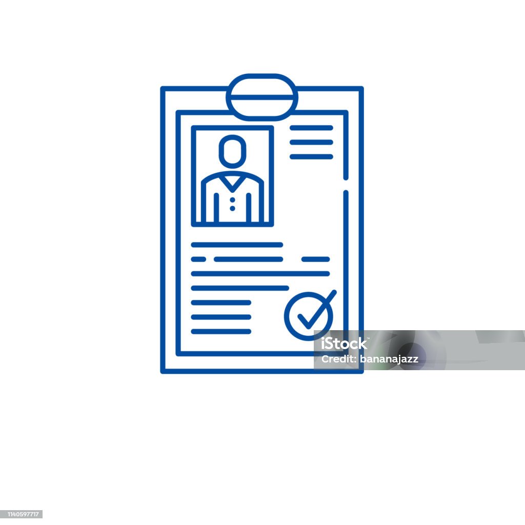 Cv Curriculum Vitae Concept Dicône De Ligne Cv Résumé Vecteur Plat