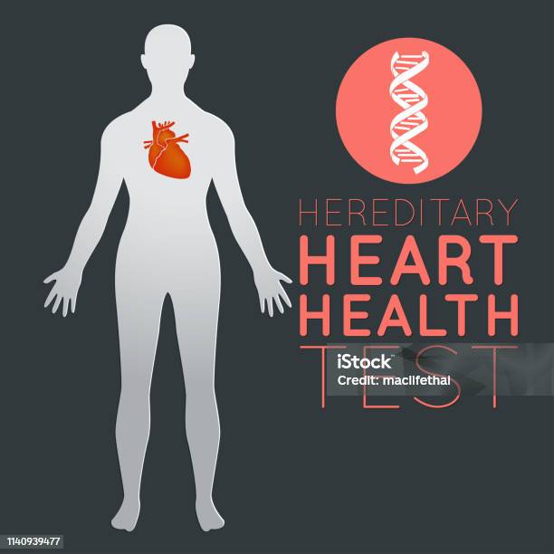 Conception Dicône De Logo De Test De Santé Héréditaire Coeur