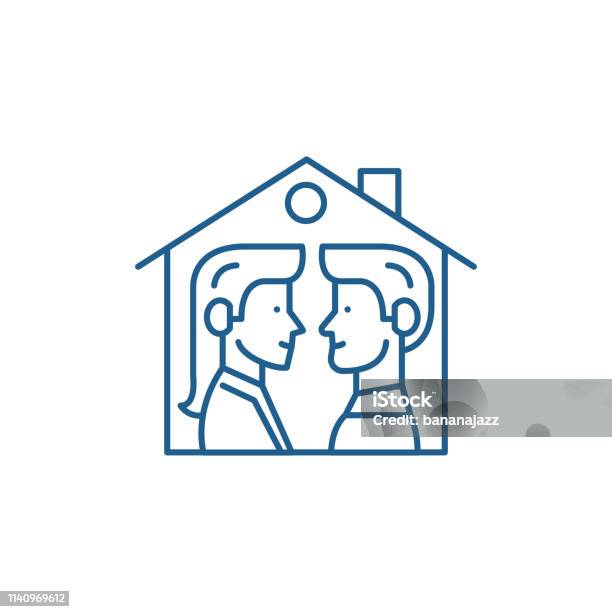 Rumah Untuk Konsep Ikon Dua Baris Rumah Untuk Dua Simbol Vektor Datar ... Rumah Untuk Konsep Ikon Dua Baris Rumah Untuk Dua Simbol Vektor Datar ...