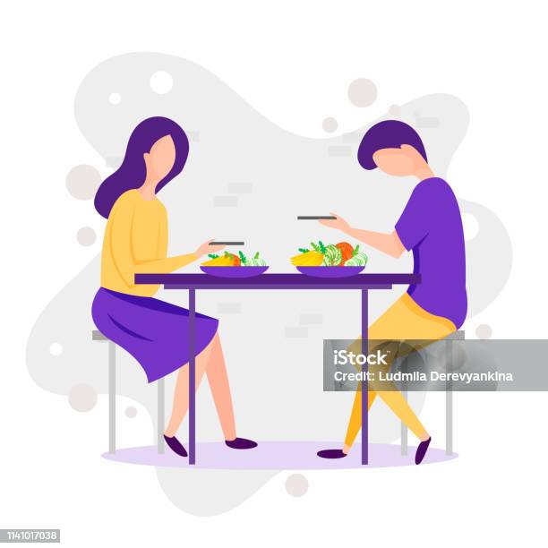 Rencontres Illustration Drôle De Dessin Animé De Vecteur De Couple