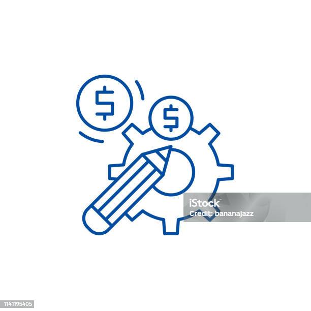 Concept Dicône De Ligne De Solution Rentable Solution Rentable Symbole