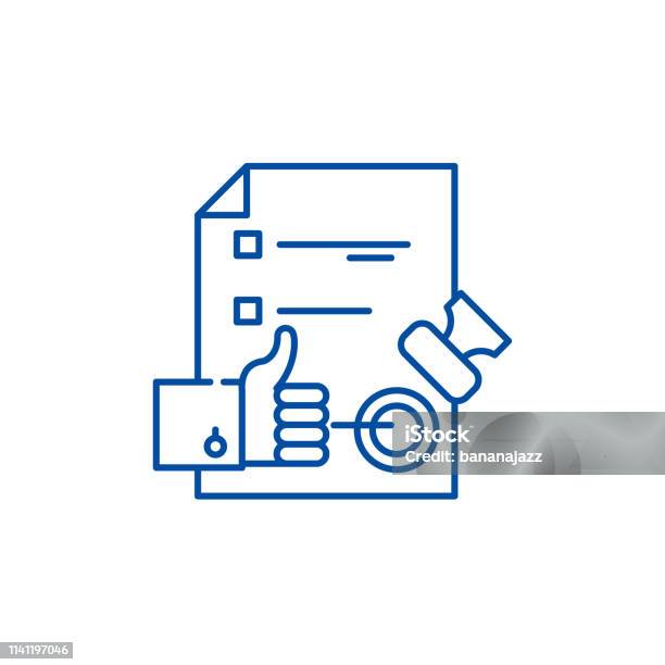 Konsep Ikon Garis Sistem Kontrol Kualitas Sistem Kontrol Kualitas