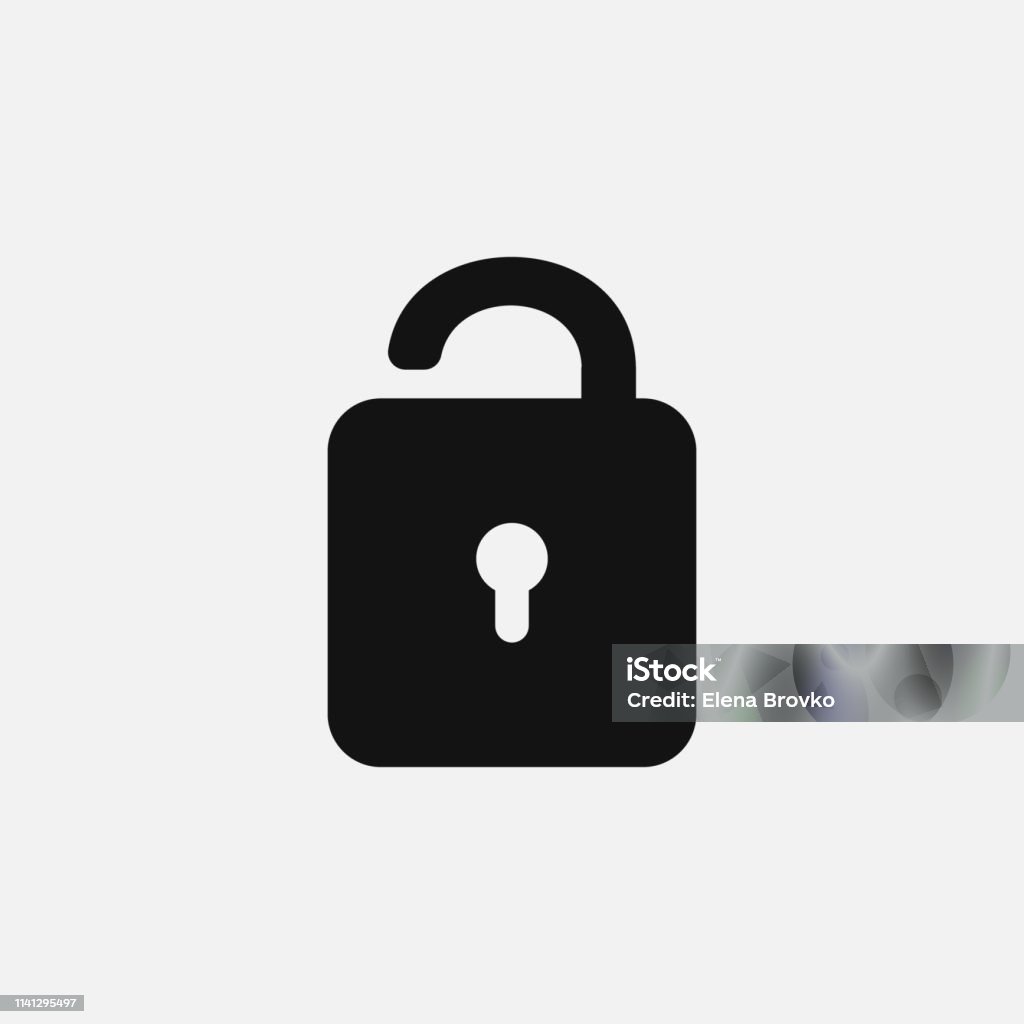 Lock Icoon Geïsoleerd Op Witte Achtergrond Vector Illustratie