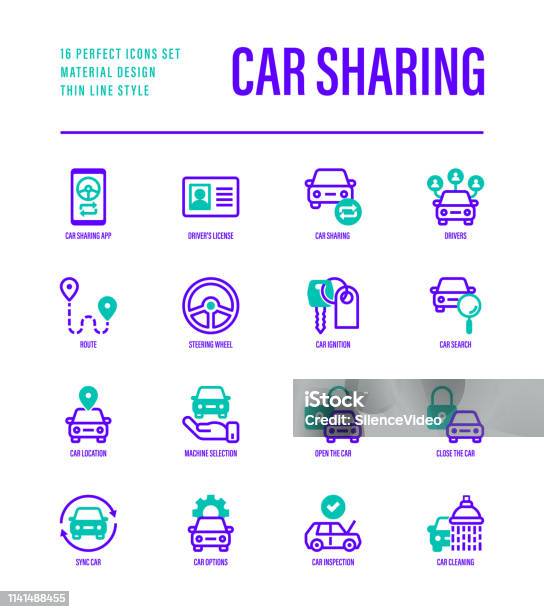 Set Berbagi Mobil Aplikasi Seluler Di Smartphone Sim Rute Kunci