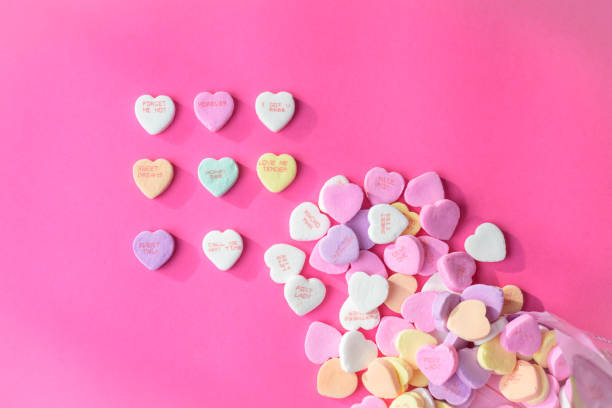 Free Stock Photo of Pile of Conversation Hearts on Table | Download ...