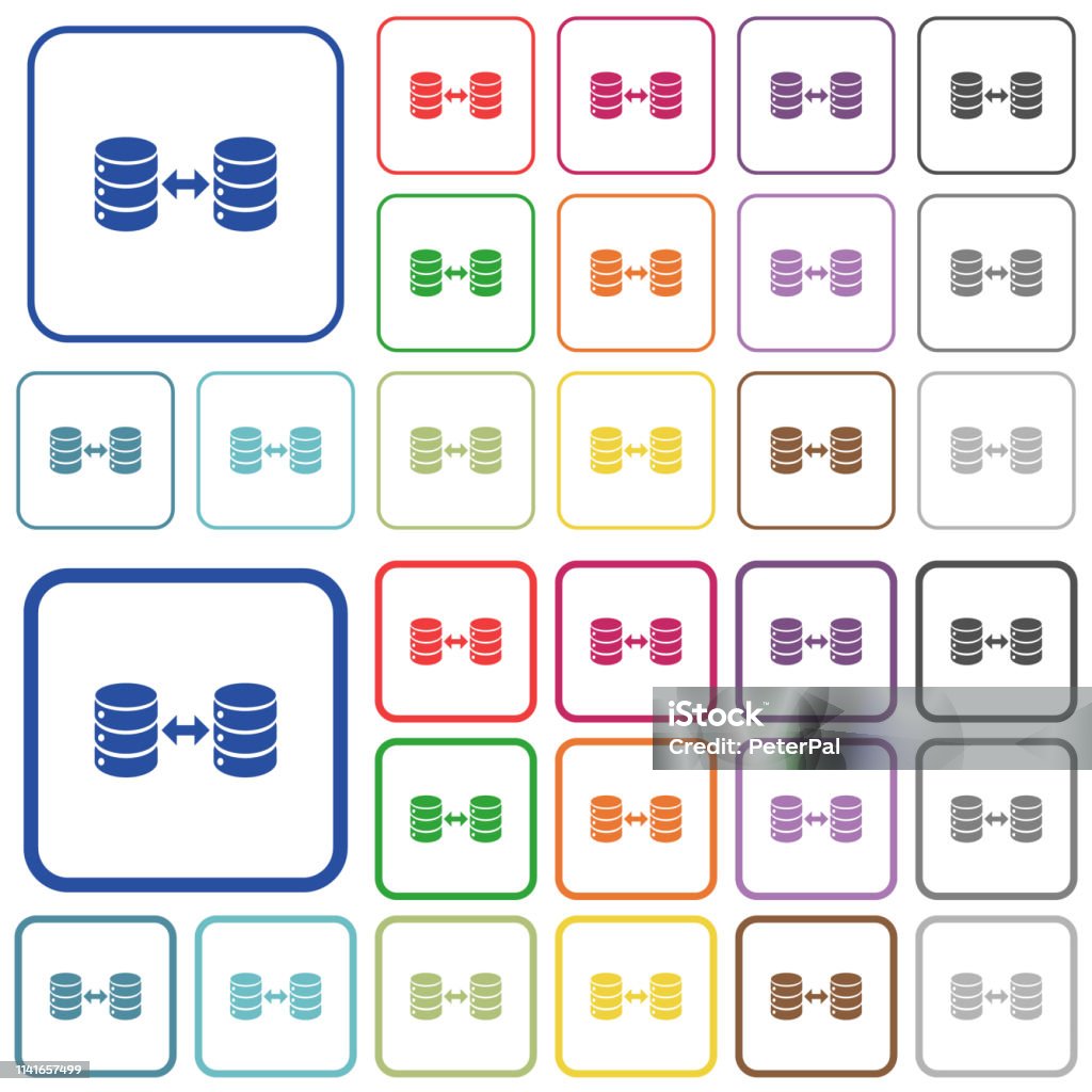 Menyinkronkan Database Dengan Kerangka Ikon Warna Datar Ilustrasi Stok ... Menyinkronkan Database Dengan Kerangka Ikon Warna Datar Ilustrasi Stok ...