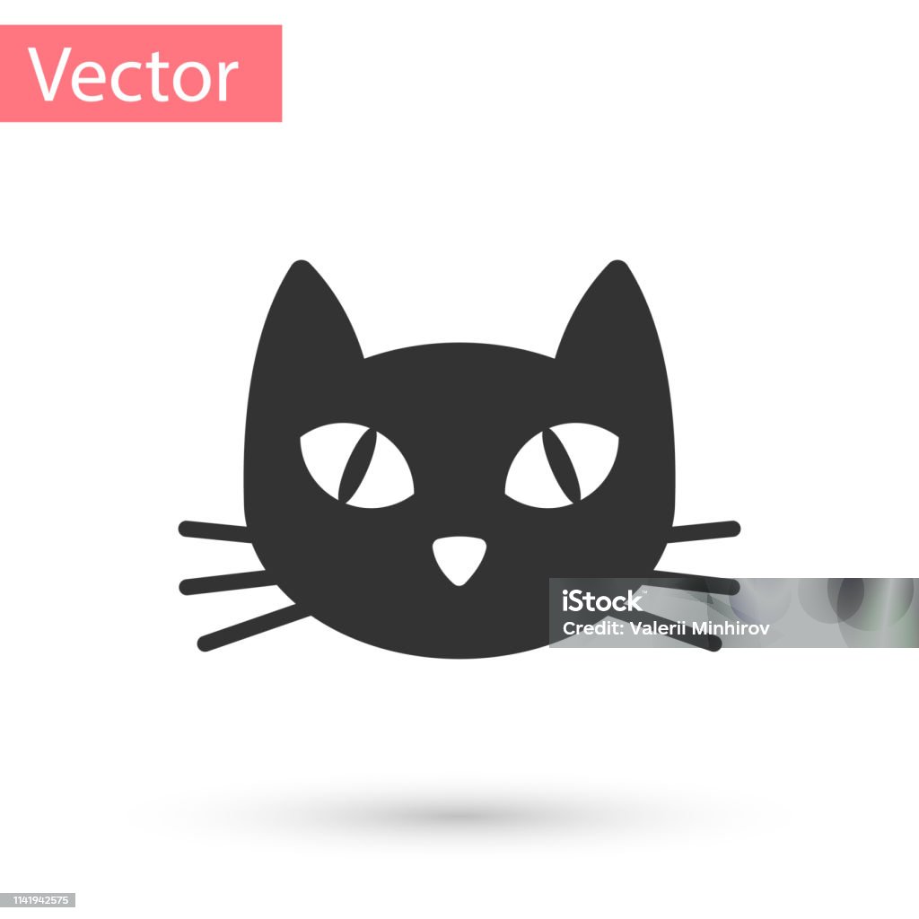 Beyaz Arka Planda Izole Gri Kedi Simgesi Vektör Illustration Stok ... Beyaz Arka Planda Izole Gri Kedi Simgesi Vektör Illustration Stok ...