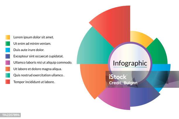 Modèle De Visualisation De Données De Diagramme Dinfographie Lumineux