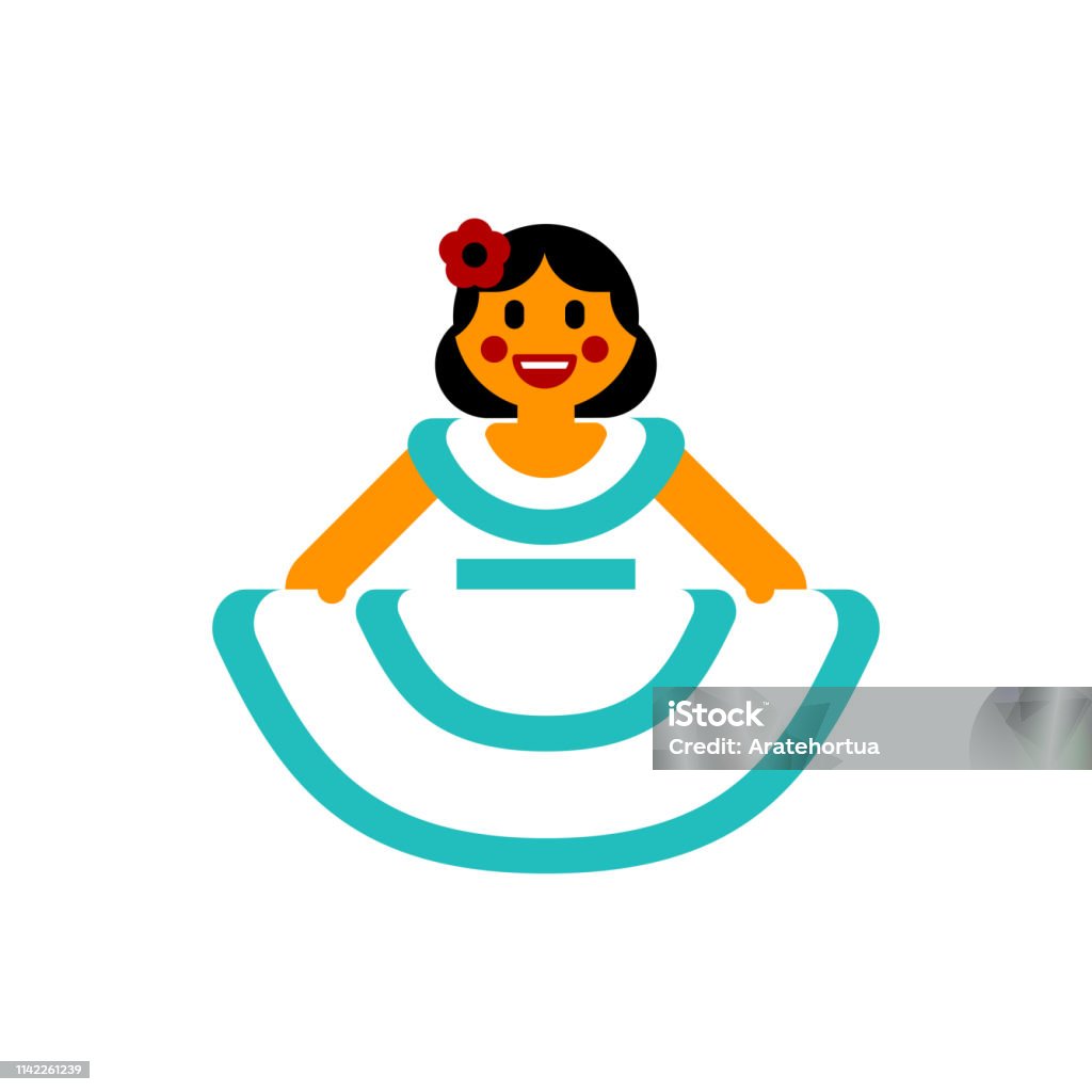 Beyaz Arka Planda Izole Geleneksel Elbise Karikatür Kız Stok Vektör ... Beyaz Arka Planda Izole Geleneksel Elbise Karikatür Kız Stok Vektör ...