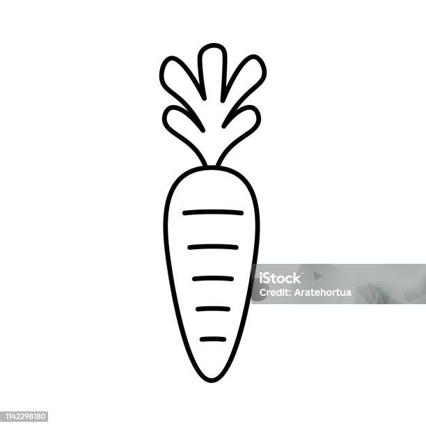 Icône De Carotte De Dessin Animé Disolement Sur Le Fond Blanc Vecteurs