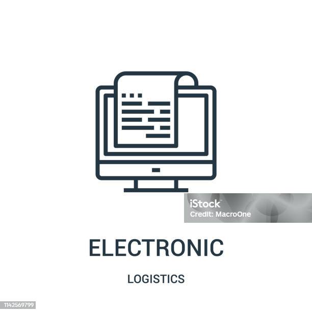 Vecteur Dicône Électronique De La Collection Logistique Illustration De