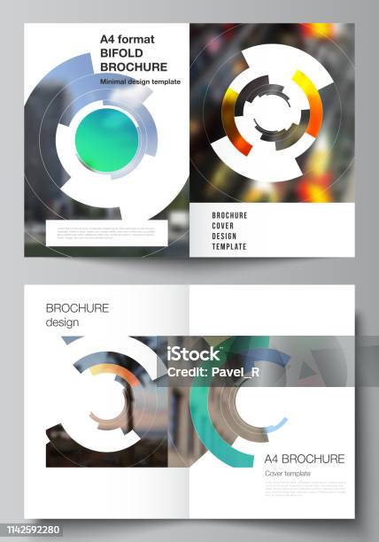 Tata Letak Vektor Dari Dua Templat Desain Mockup Sampul Modern Format