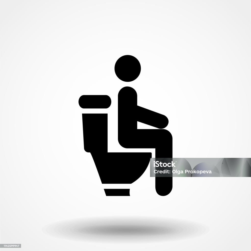 Ilustrasi Ikon Toilet Simbol Tanda Vektor Terisolasi Ilustrasi Stok