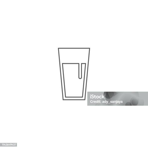 Drink Glas Vector Icoon Geïsoleerd Op Witte Achtergrond