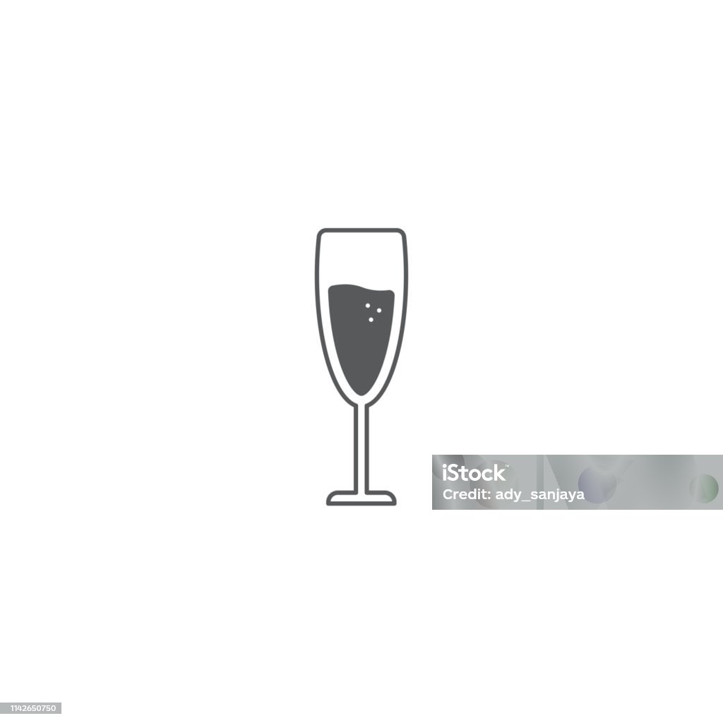 Drink Glas Vector Icoon Geïsoleerd Op Witte Achtergrond