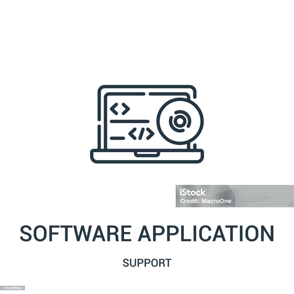 Software Application Icon Vector From Support Collection Thin Line