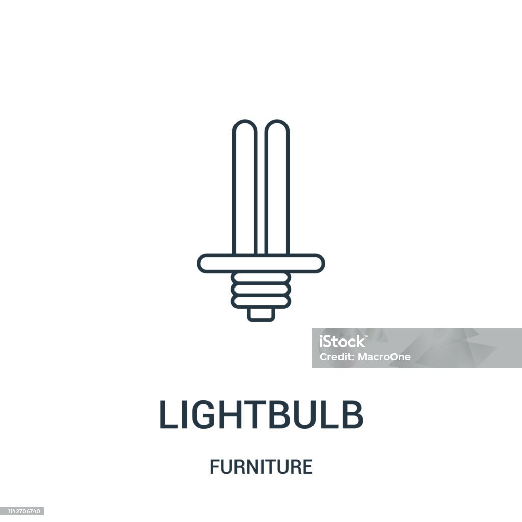 Ilustración de Vector De Icono De Bombilla De La Colección De Muebles ... Ilustración de Vector De Icono De Bombilla De La Colección De Muebles ...